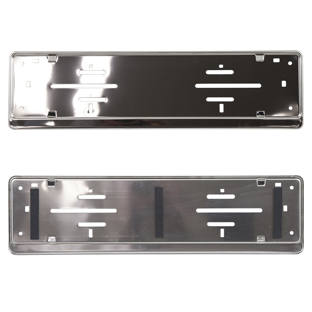 2X Premium 100% Stainless Steel License Plate Frame HIGH SHINE POLISHED ...